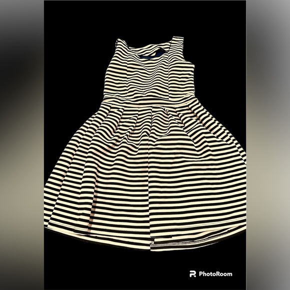 Poof Girl | Dresses | Poof Girl Black And White Striped Dress With ...